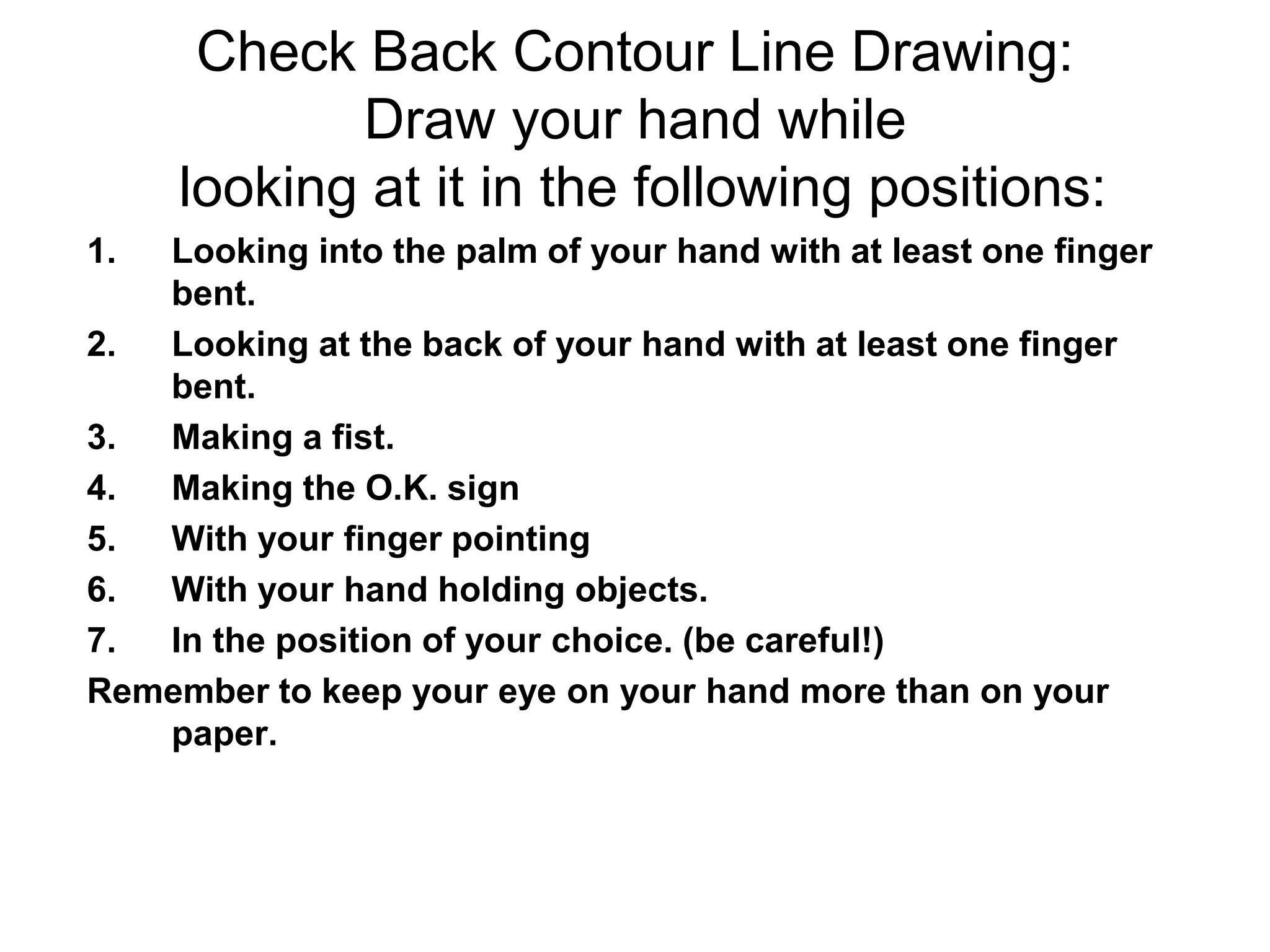 Contour line drawing | PPT