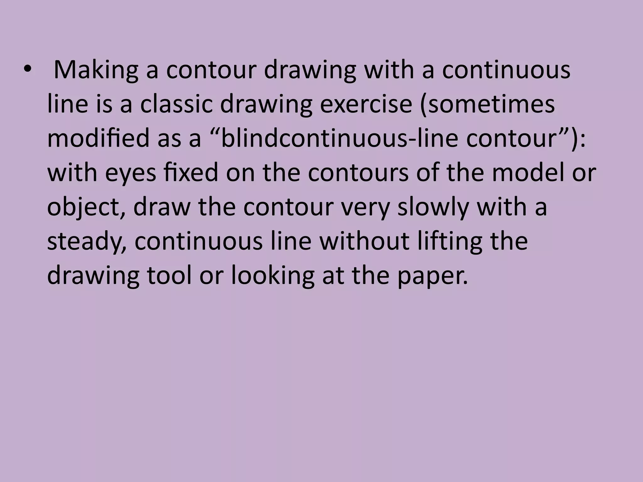 Contour line drawing warhol | PPTX