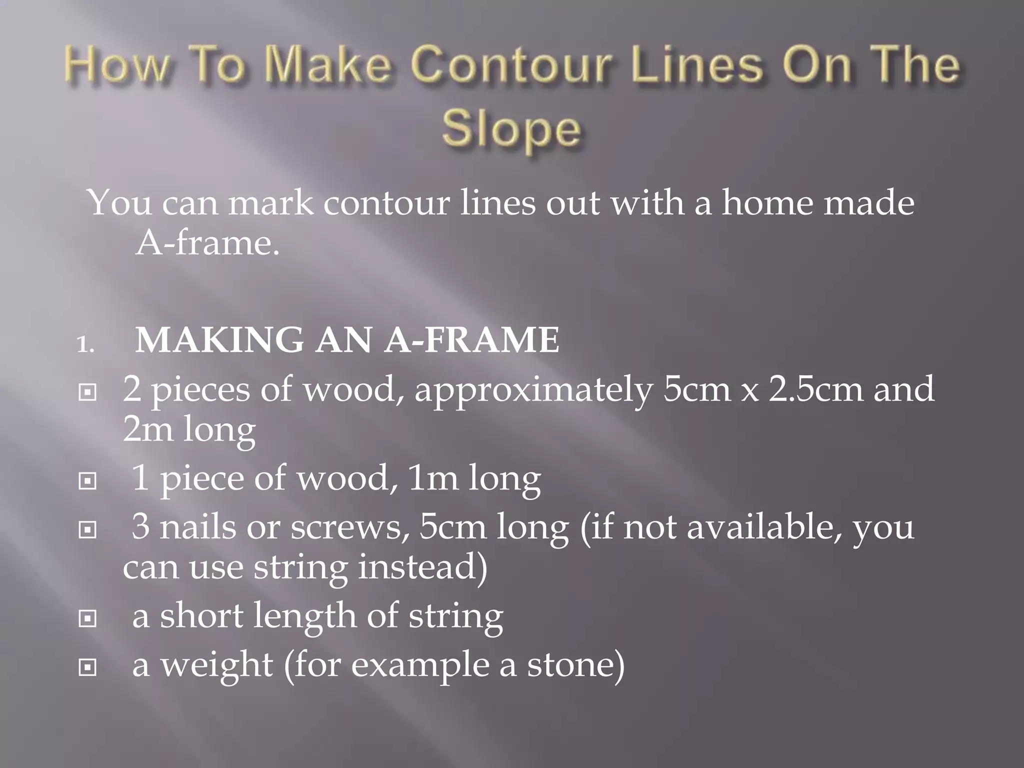 Contour lines | PPTX