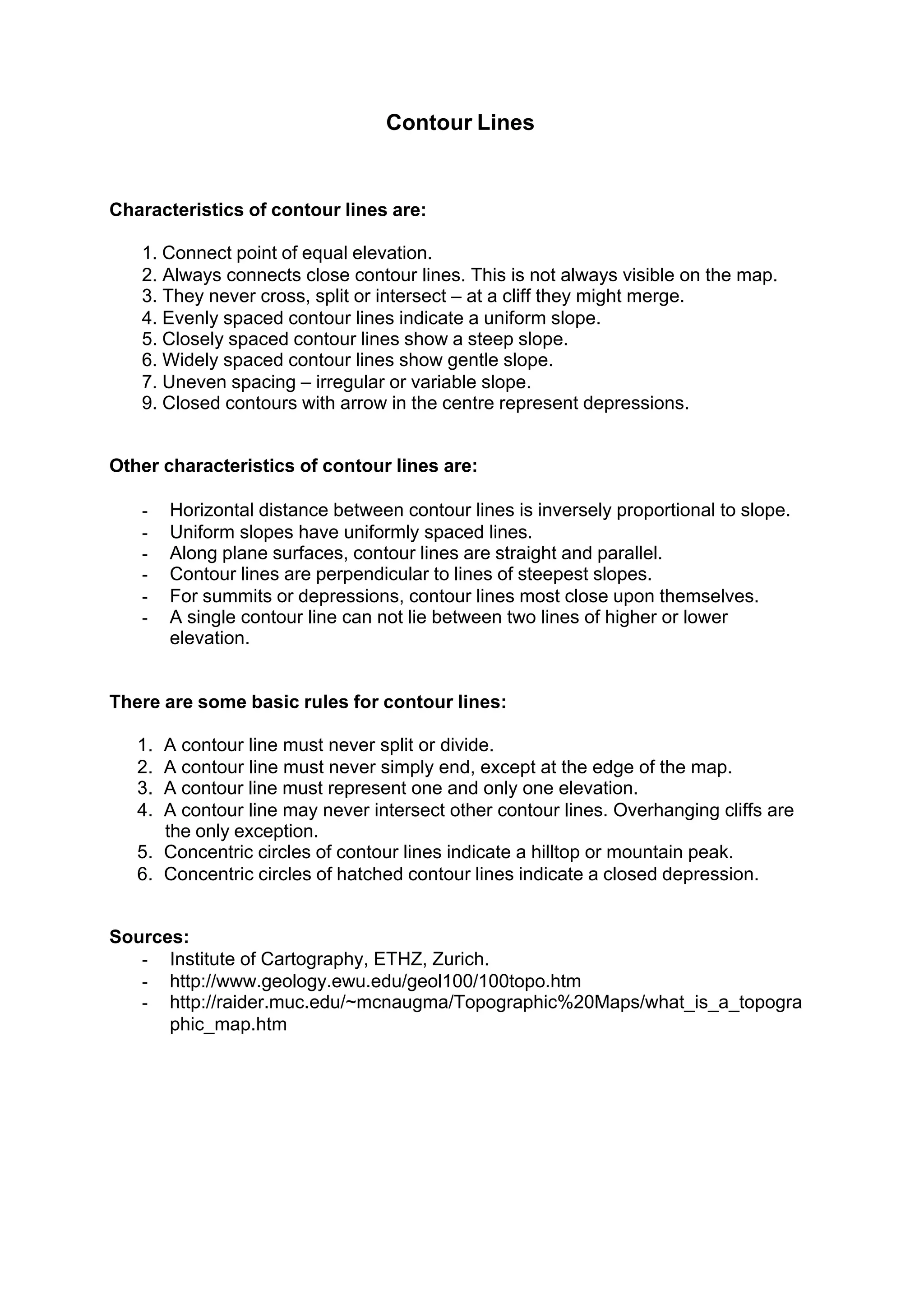 Contour lines by sk | PDF