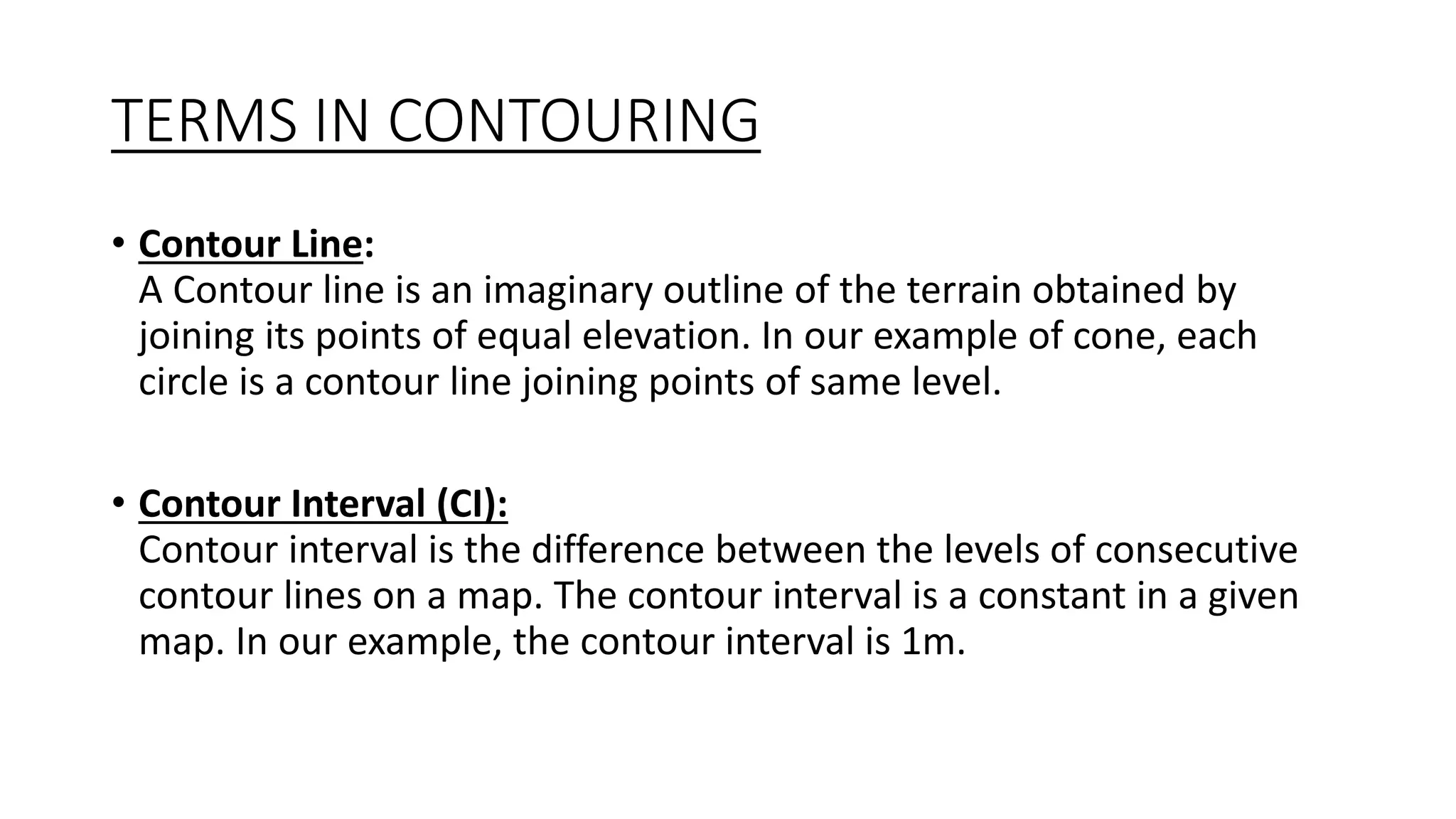 Contour lines - Survey & Levelling | PPTX
