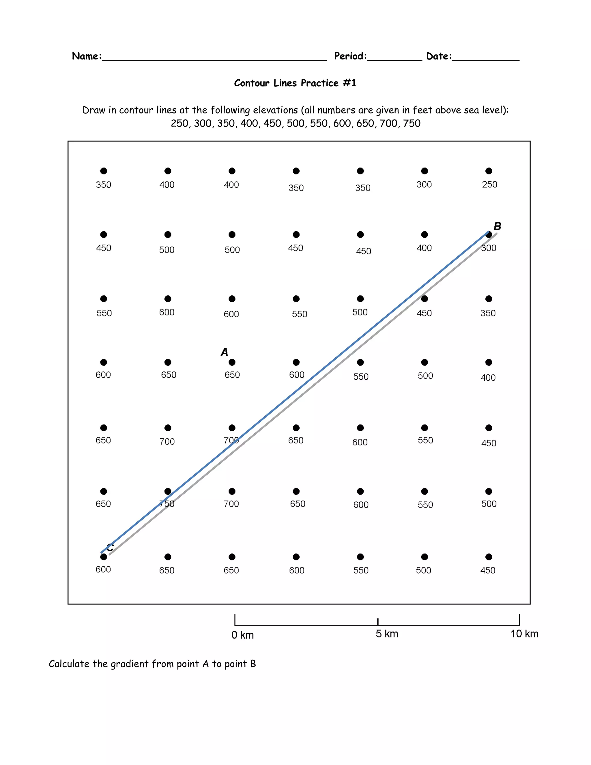 Contour Lines Practice | DOC