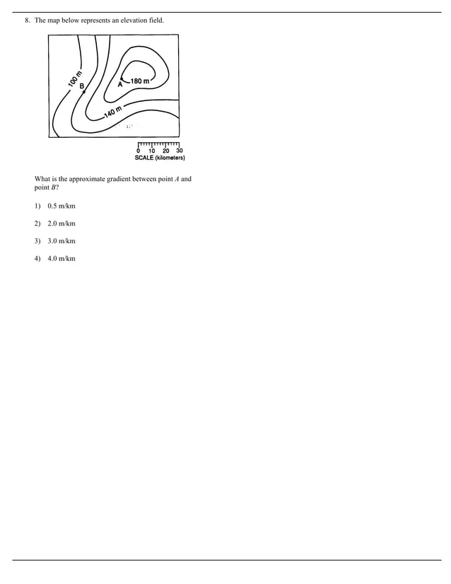 Contour map hw problems | PDF | Geography | Science