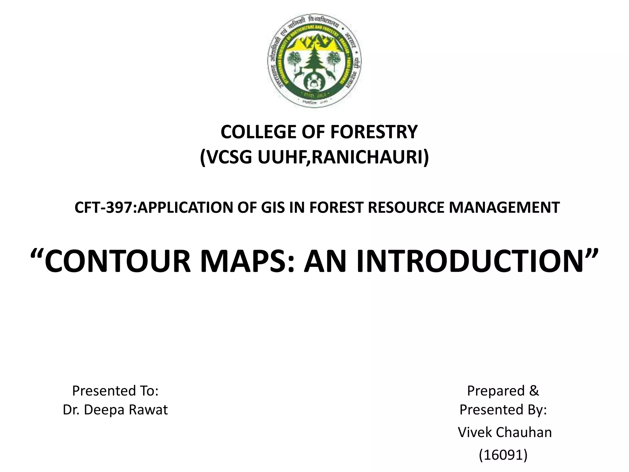 Contour maps: preparation and understanding. | PPTX