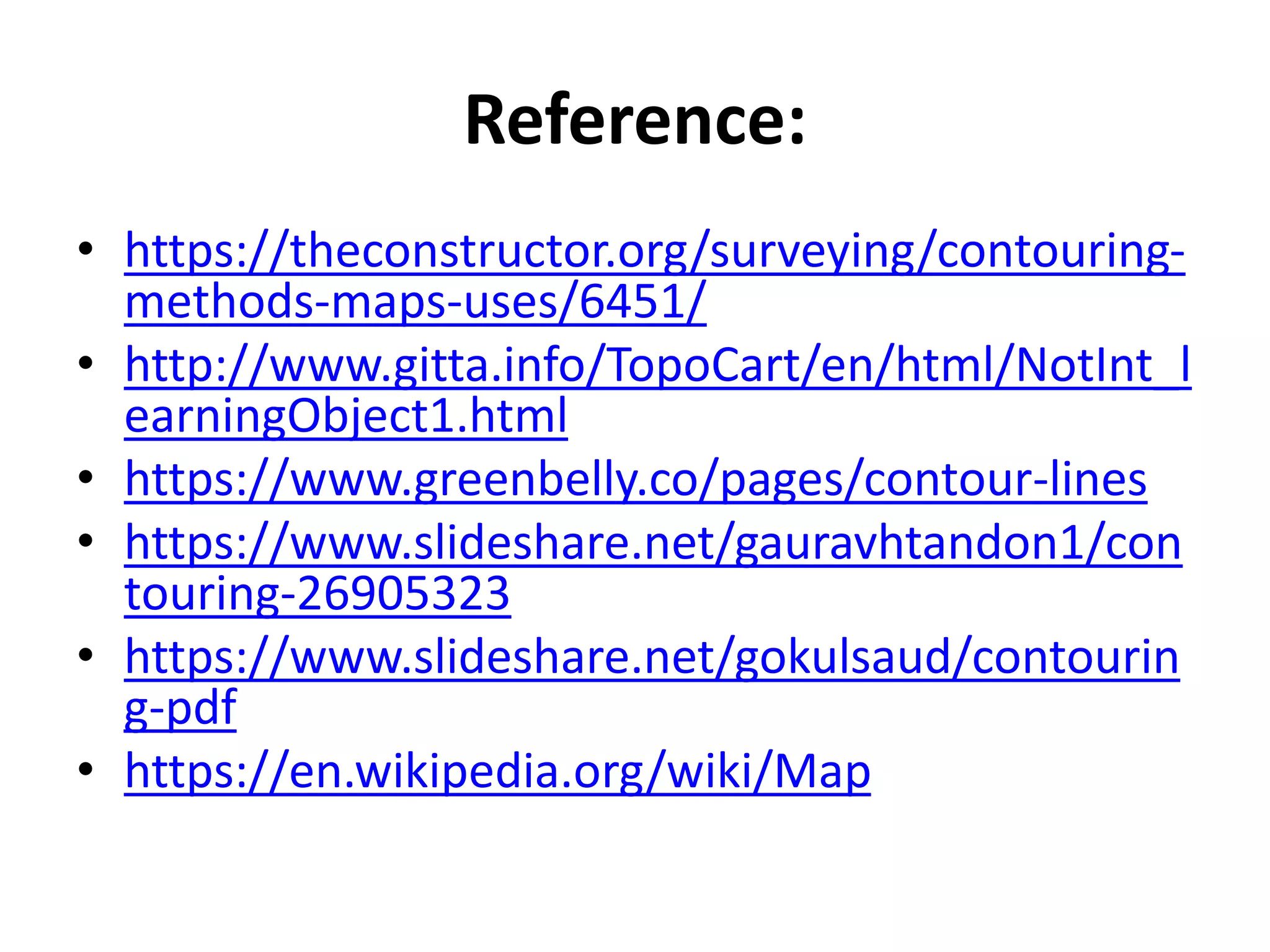Contour maps: preparation and understanding. | PPTX