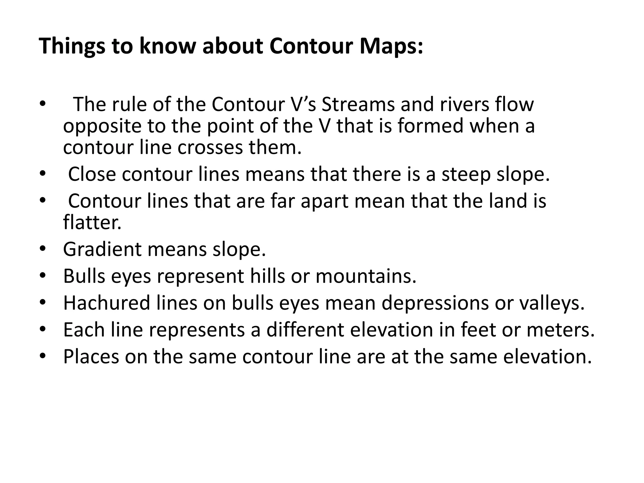 Contour maps: preparation and understanding. | PPTX
