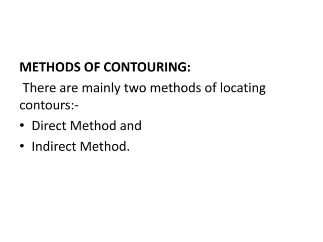 Contour maps: preparation and understanding. | PPTX