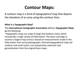 Contour maps: preparation and understanding. | PPTX