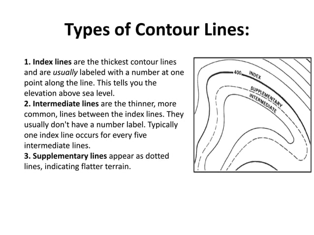 Contour maps: preparation and understanding. | PPTX