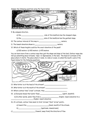 Contours | DOC | Geography | Science