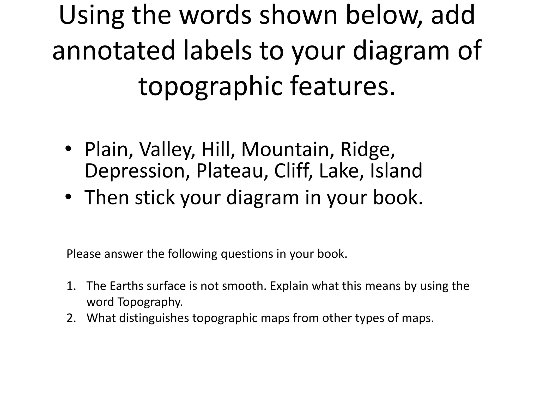 Contours and geographical skills | PPTX