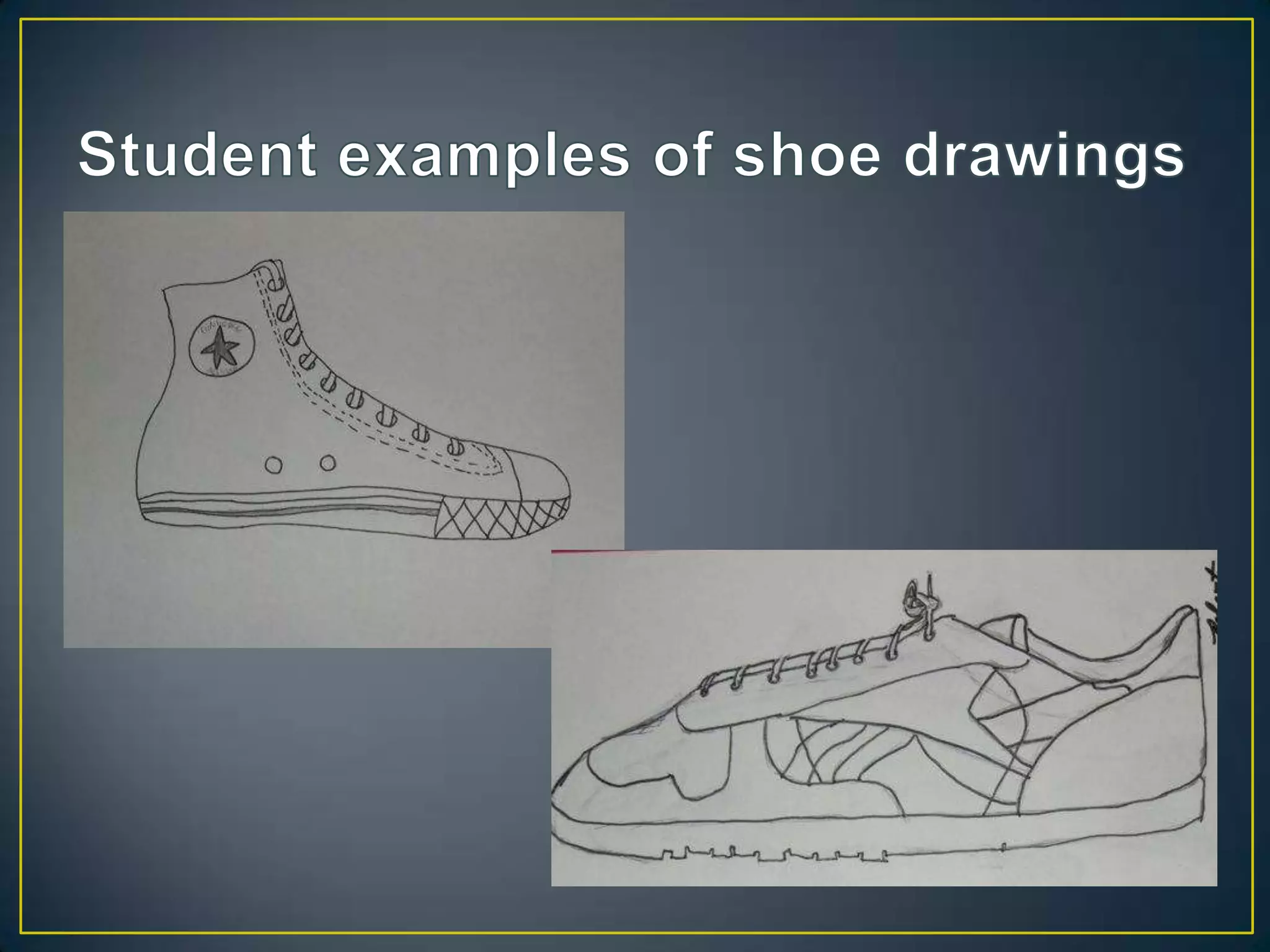 Contour shoe drawing | PPTX
