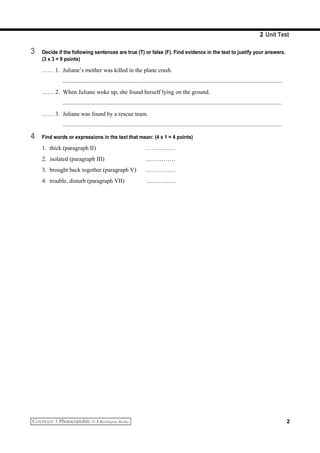 BACH READING - UNIT 2 | DOC