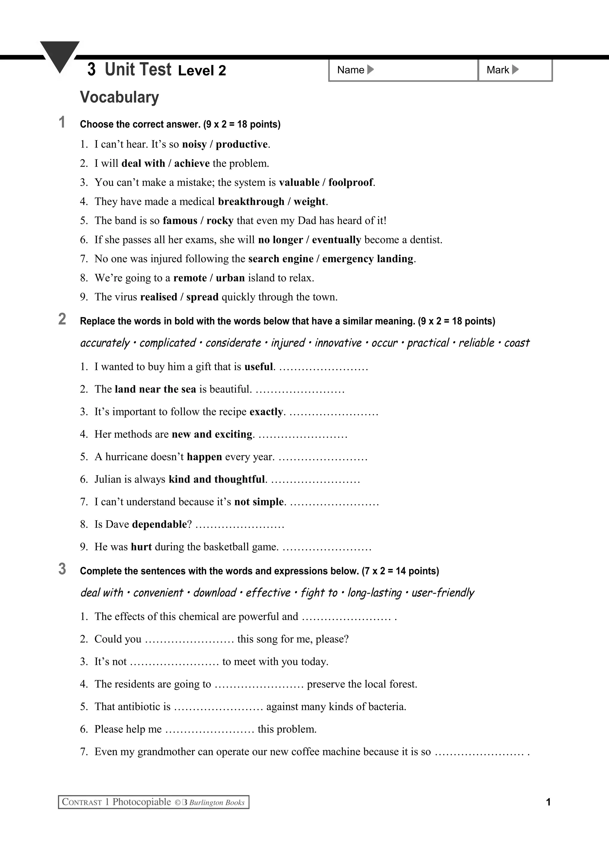 BACH UNIT 3 - TEST 2 | PPT