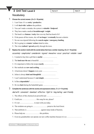 BACH UNIT 3 - TEST 2 | DOC