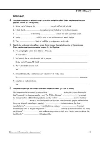 BACH UNIT 3 - TEST 2 | DOC