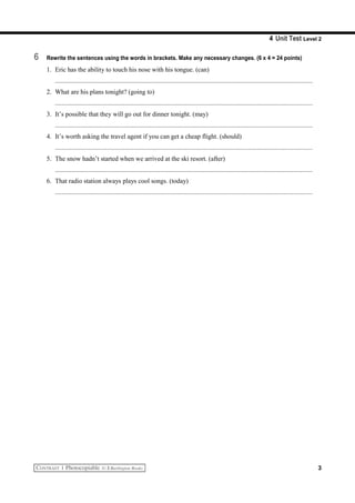 BACH UNIT 4 - TEST 2 | DOC | Air Travel | Travel Type