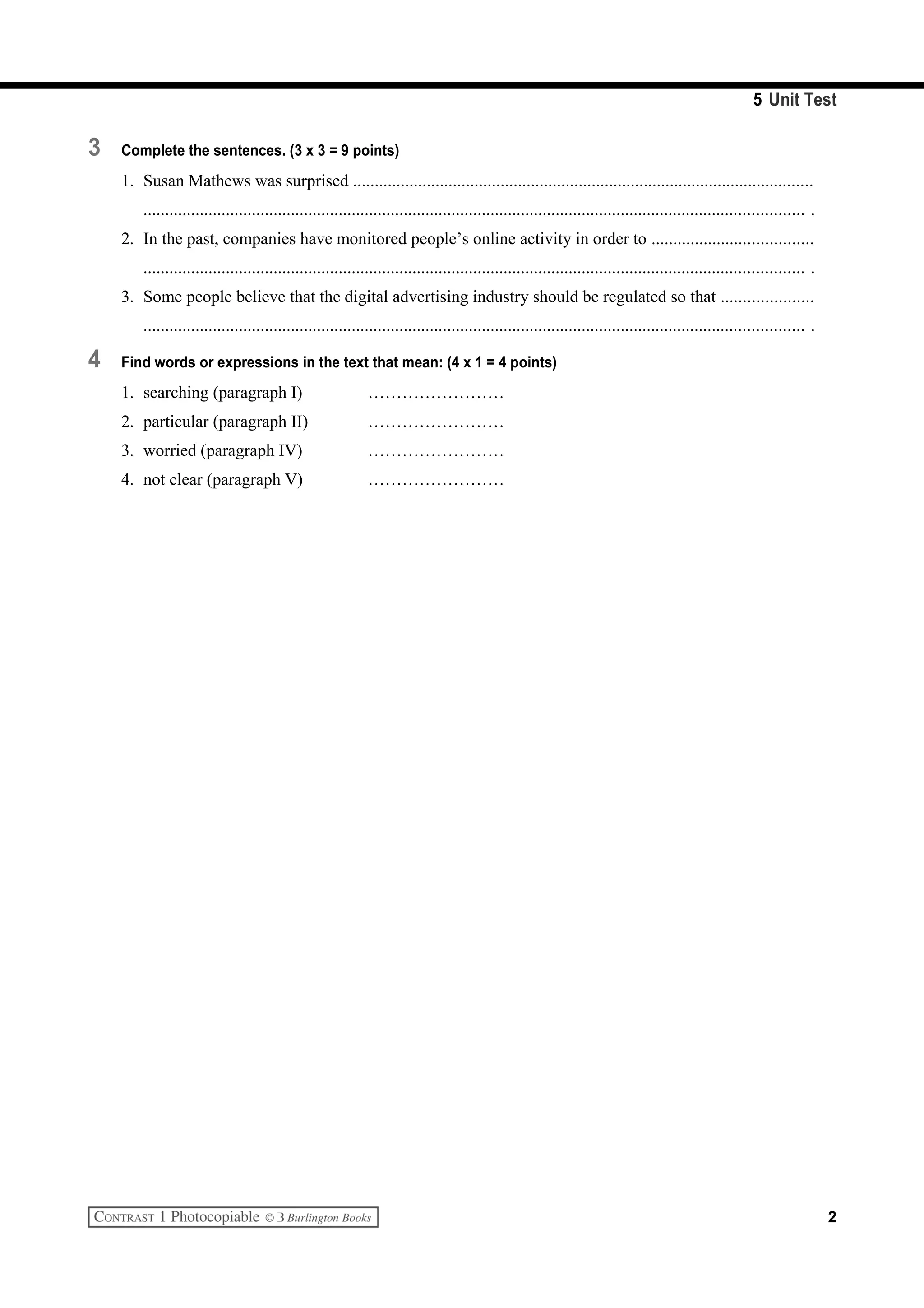 BACH READING - UNIT 5 | DOC