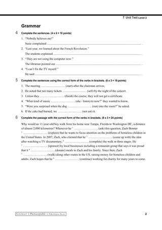 BACH UNIT 7 - TEST 2 | DOC | Resume Writing and Advice | Job Search