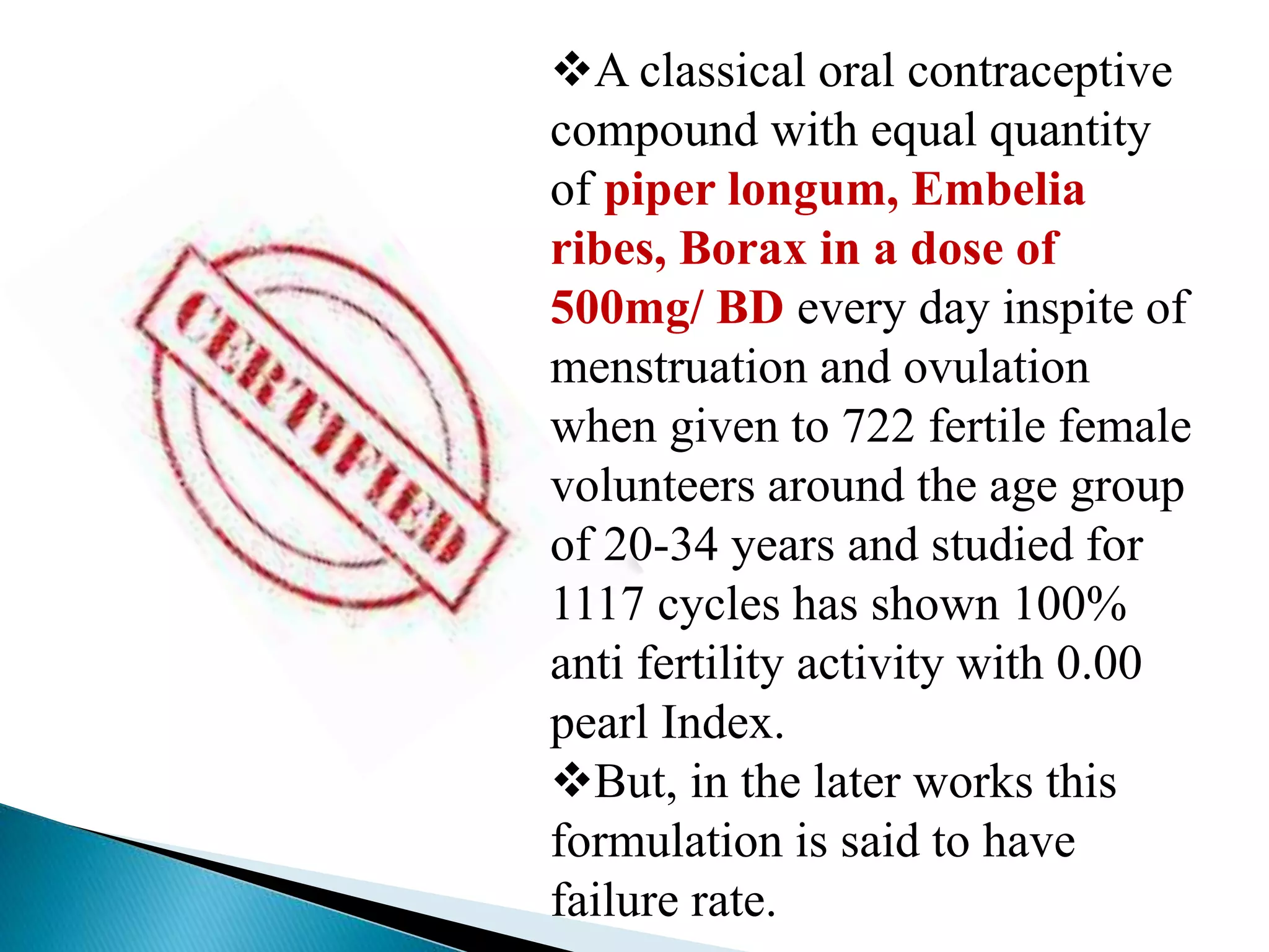 Herbal Contraceptives | PPTX