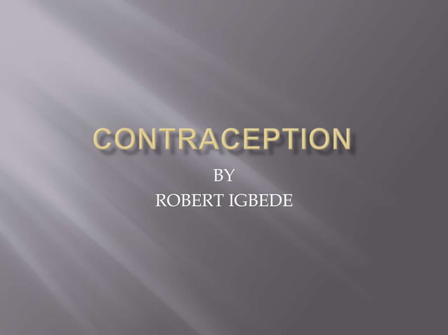 Contraception | PPT