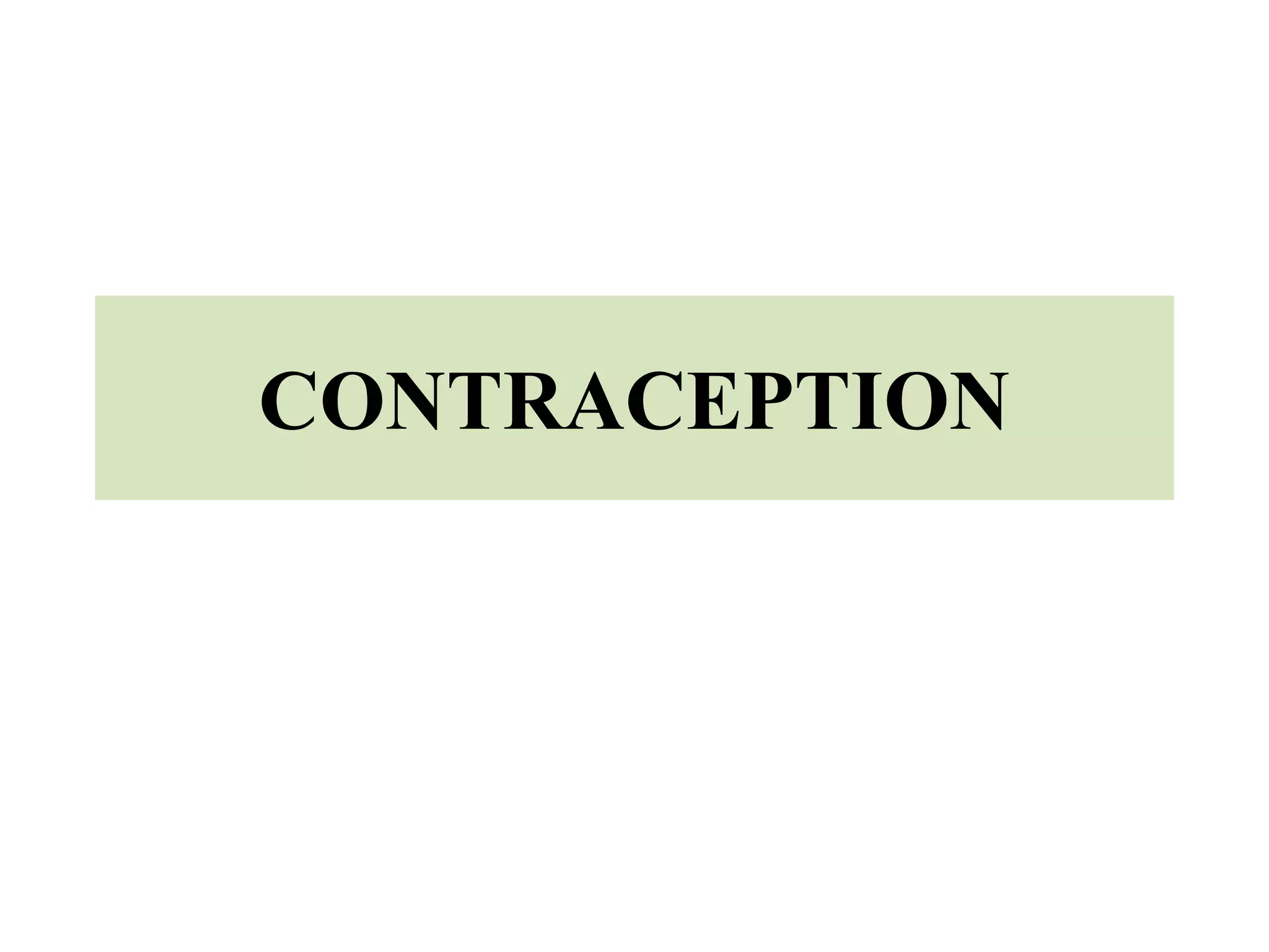Contraception | PPTX