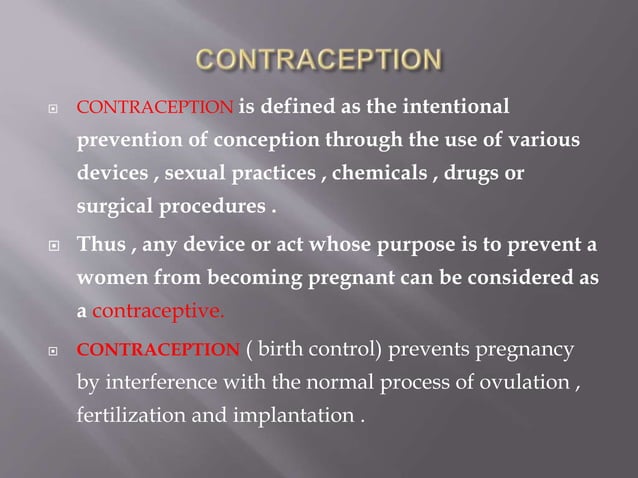Contraception | PPT