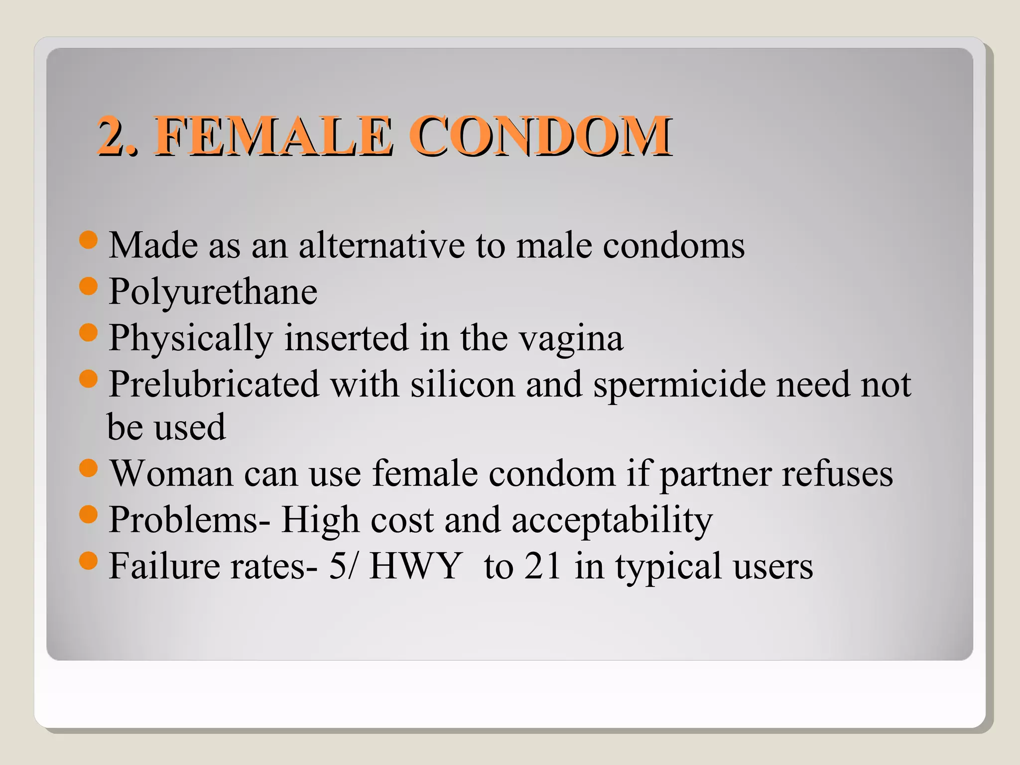 Barrier methods of contraception | PPT