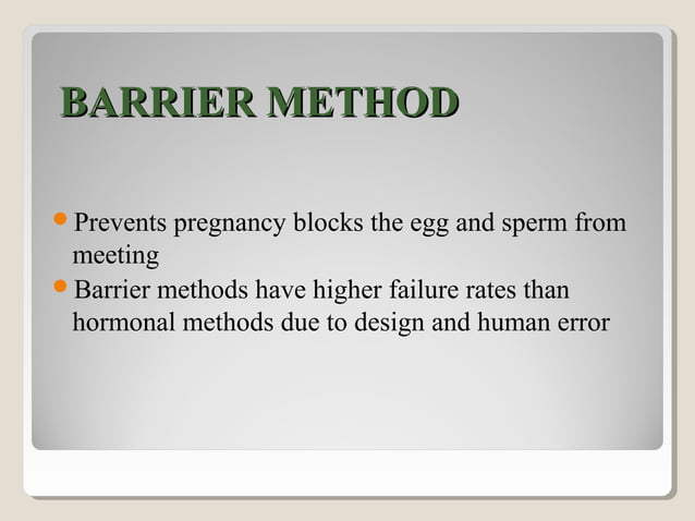 Barrier methods of contraception | PPT | Birth Control | Reproductive ...