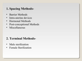 Barrier methods of contraception | PPT