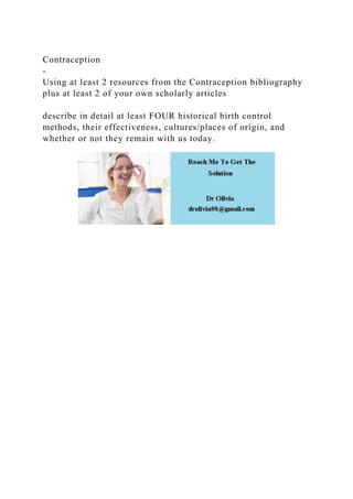 Contraception-Using at least 2 resources from the Contraception .docx