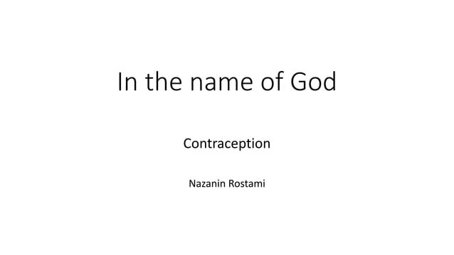Contraception2 Pptx Birth Control Reproductive Health