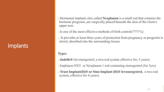 contraception methods, steroids IUDs ,natural method | PPTX