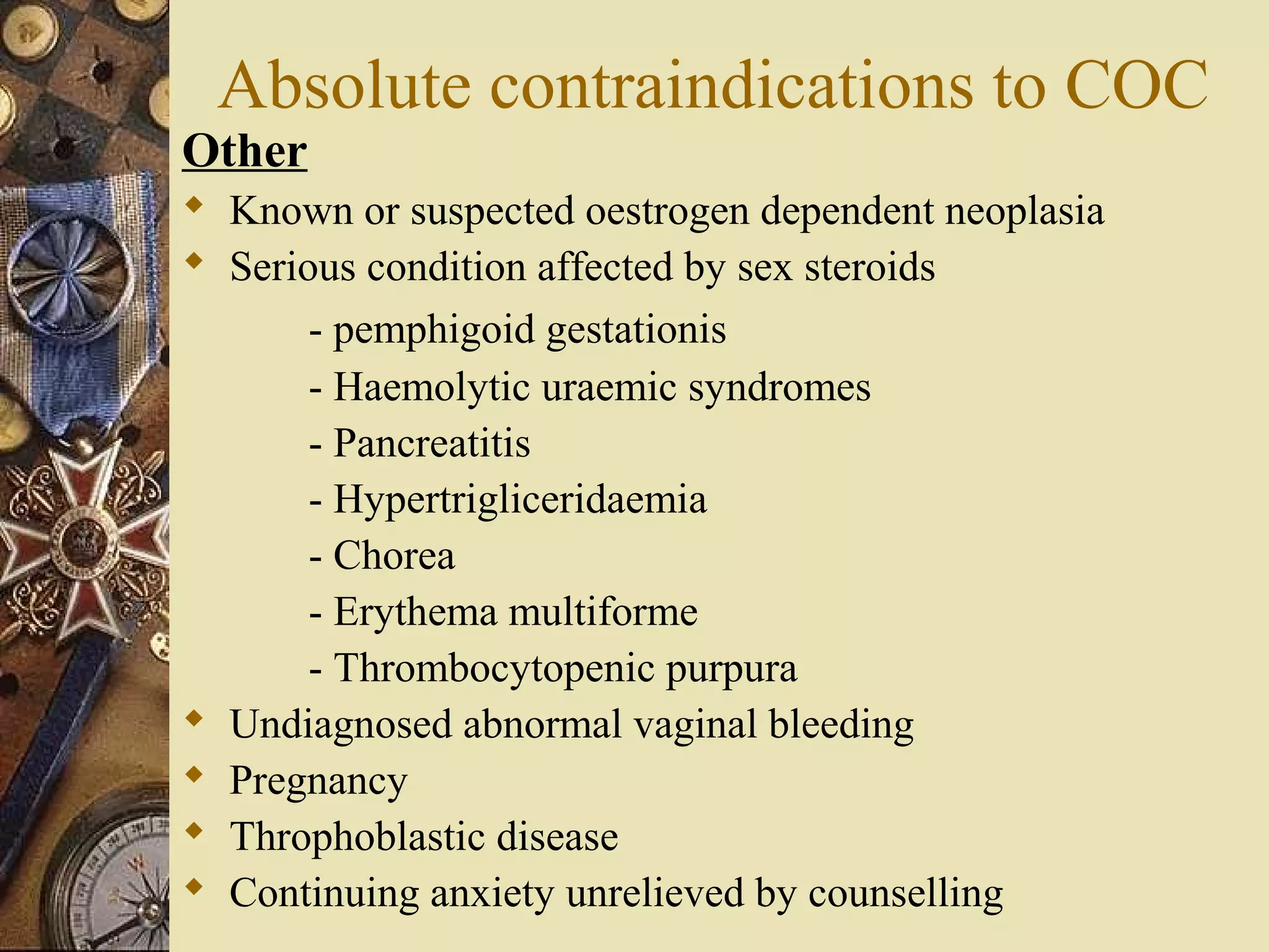 Contraception and medical disorders in pregnancy prof ken | PPT