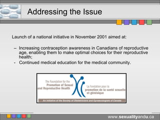 SOGC Contraception Awareness Program & Website | PPT