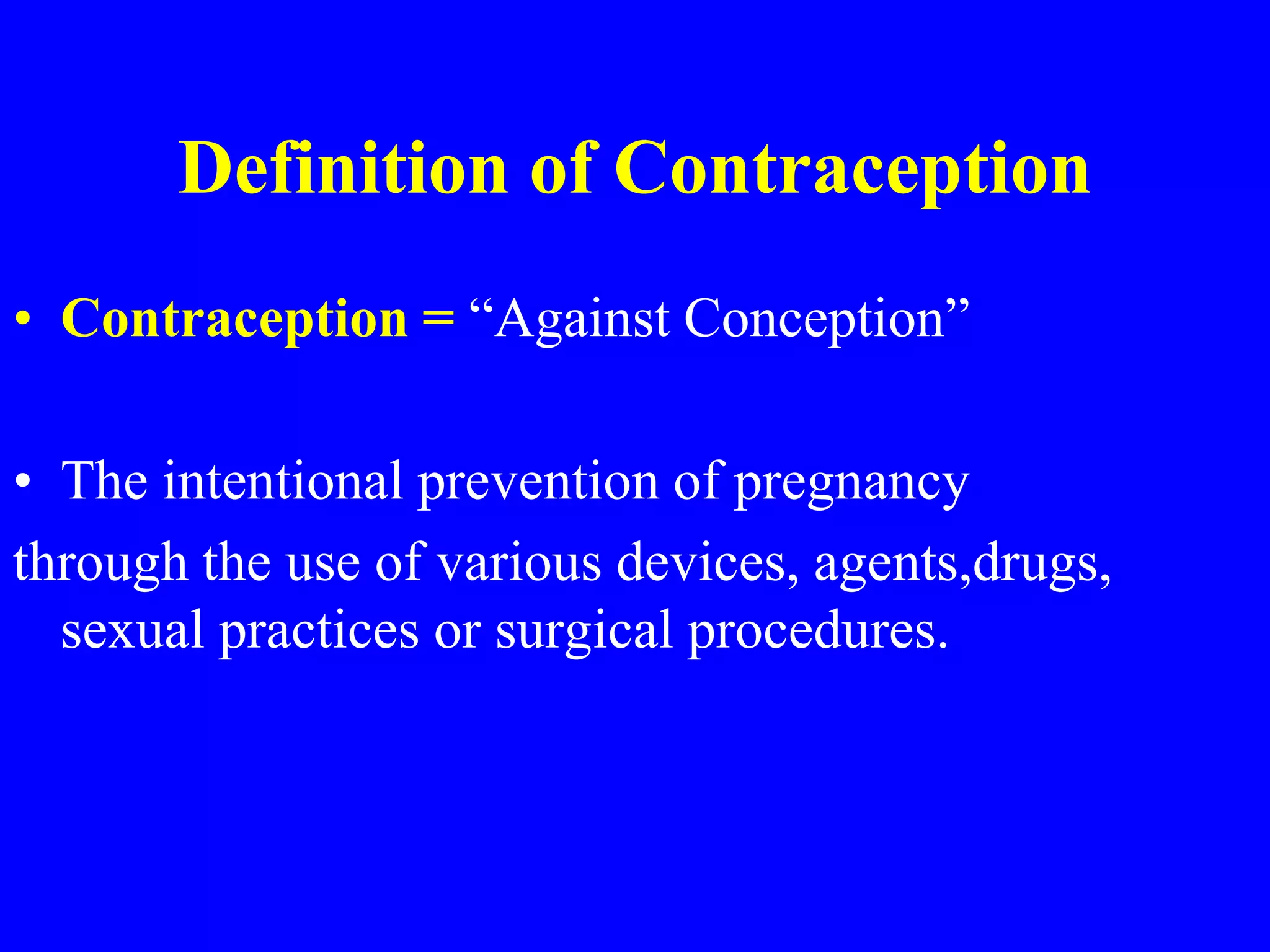 Contraception for undergraduate | PPT