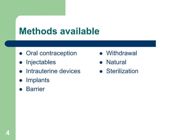 Contraception_Lecture.ppt | Pregnancy | Reproductive Health