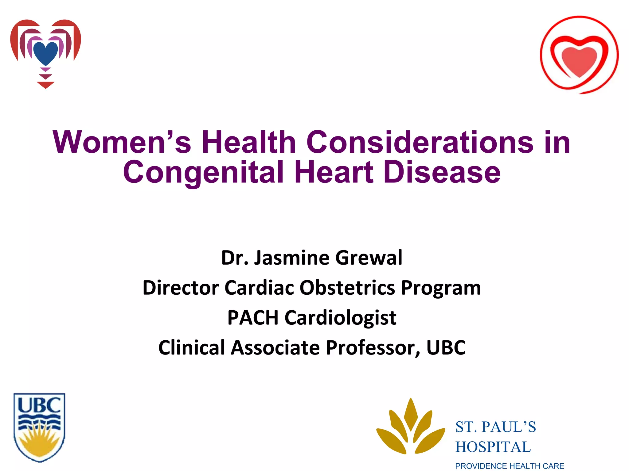 Women's Health Considerations in Congenital Heart Disease | PDF