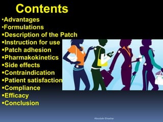 TRANSDERMAL HORMONAL CONTRACEPTION Prof. Aboubakr Elnashar | PPT