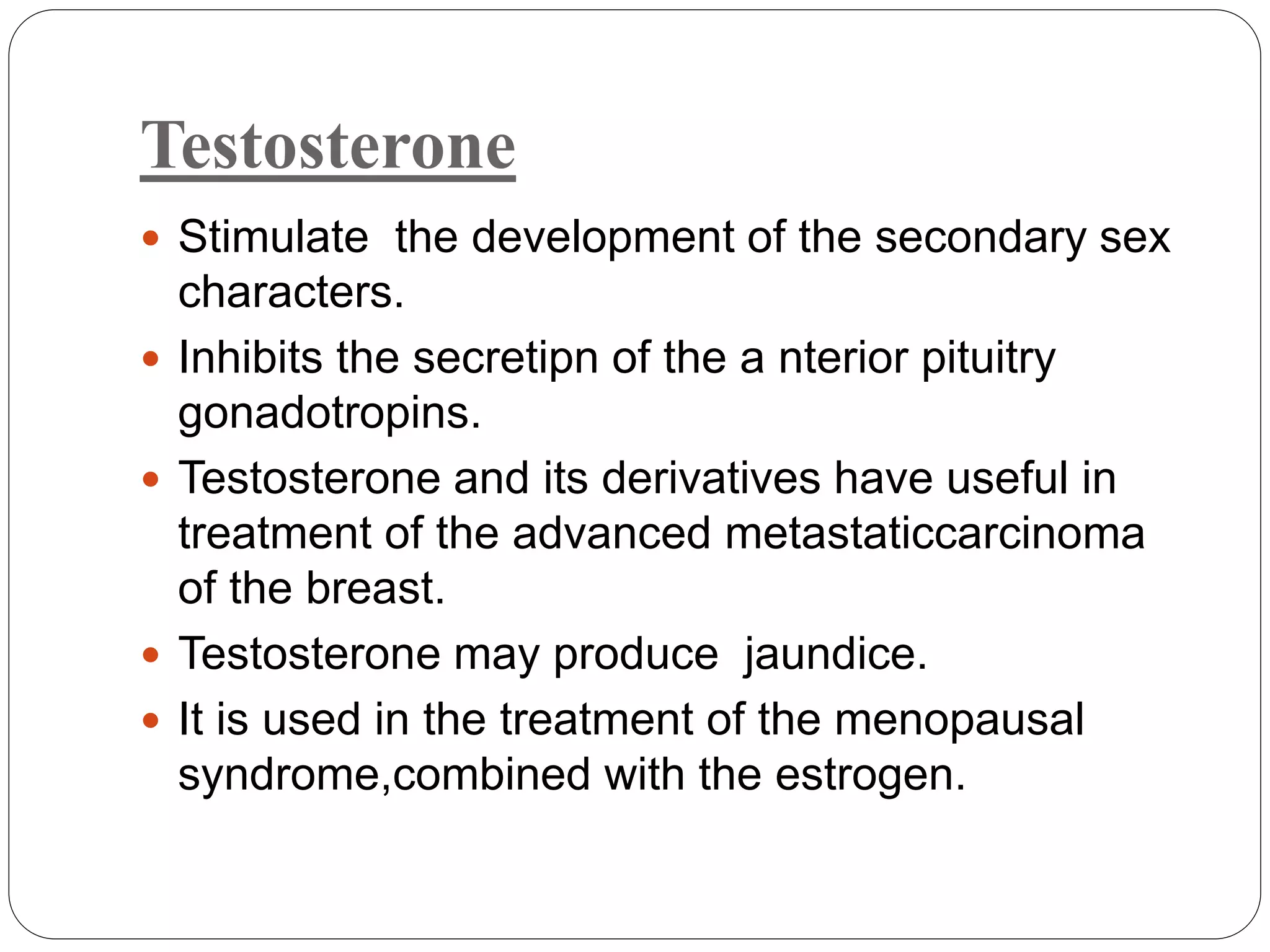 Contraceptive agents (male and female like estradiol,testosterone) | PPTX
