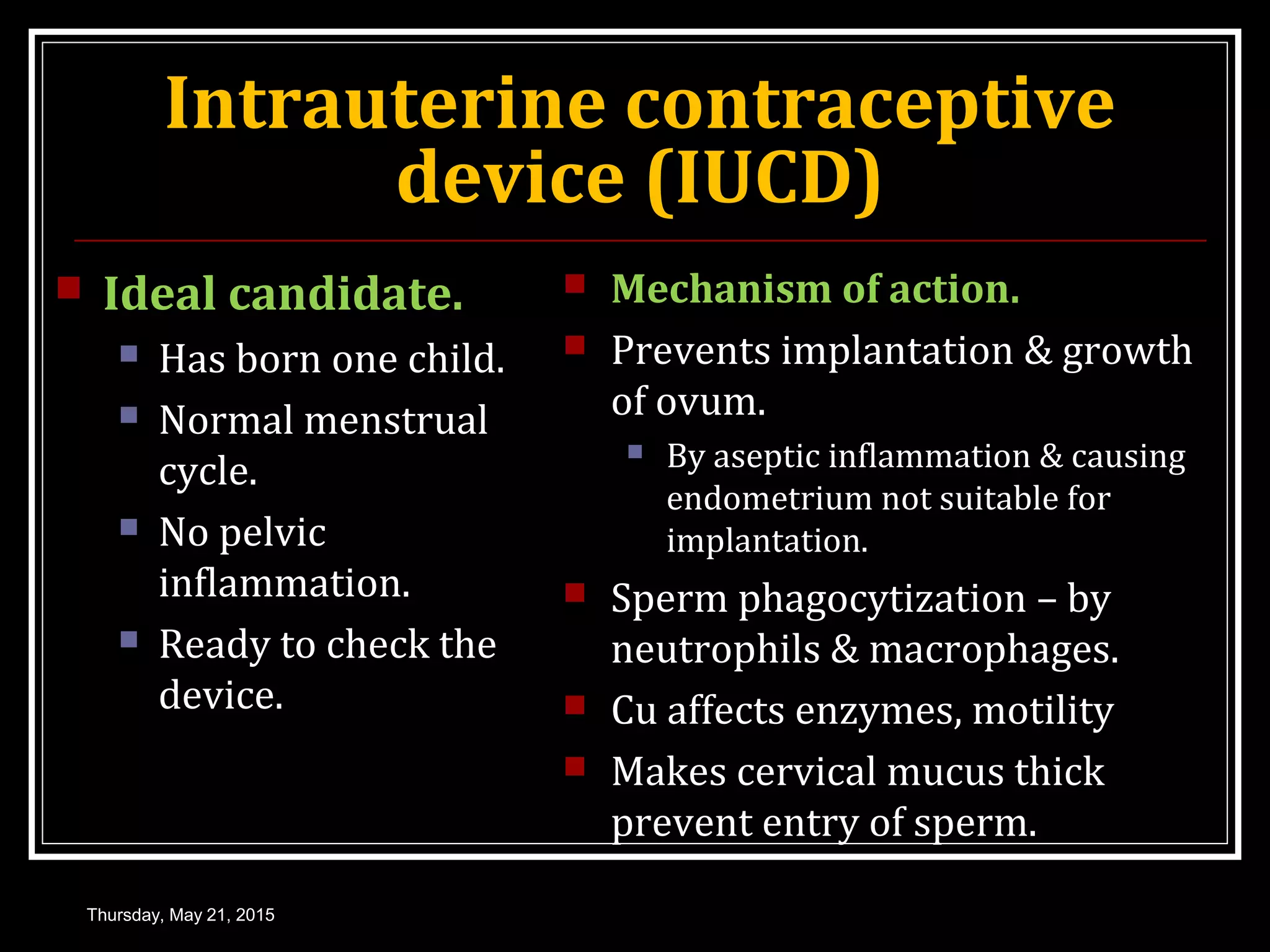 CONTRACEPTIVE METHODS | PPT