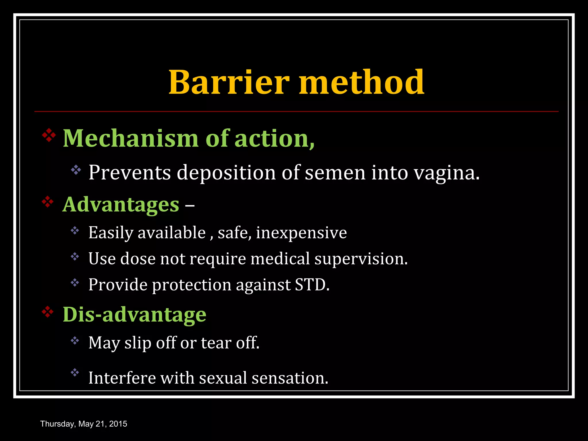 CONTRACEPTIVE METHODS | PPT