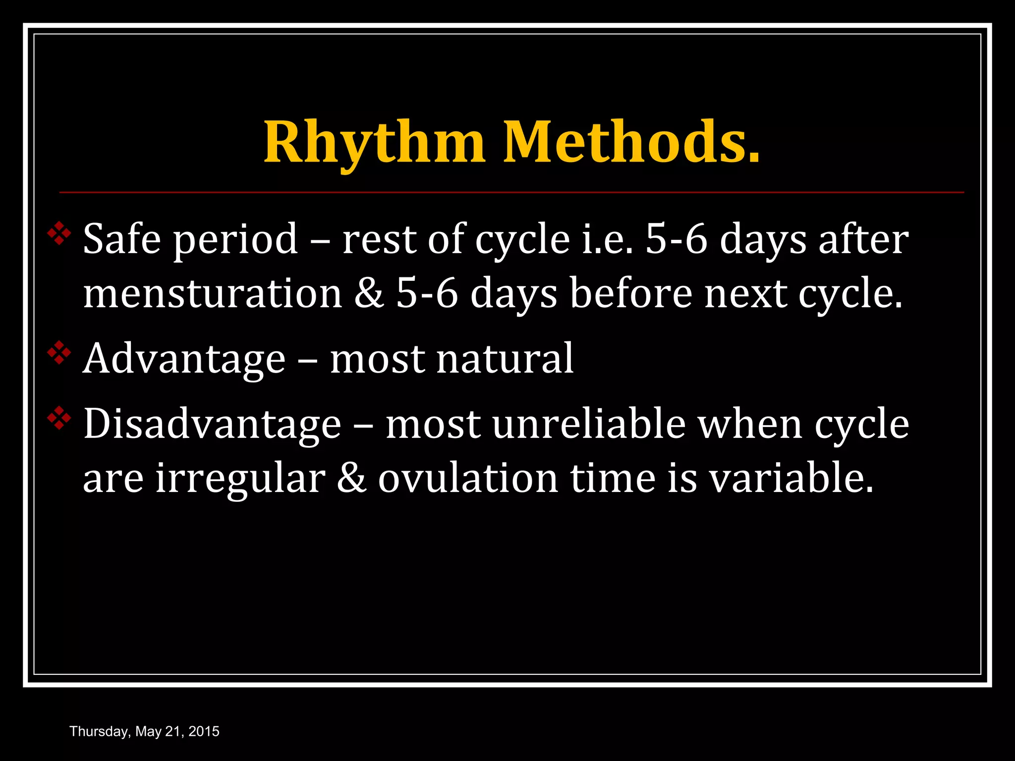 CONTRACEPTIVE METHODS | PPT