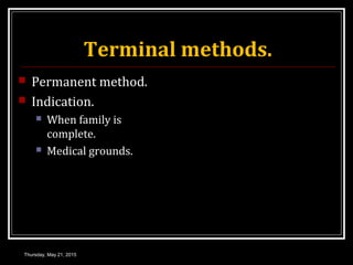 CONTRACEPTIVE METHODS | PPT