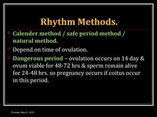 CONTRACEPTIVE METHODS | PPT