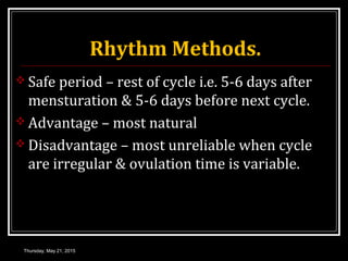 CONTRACEPTIVE METHODS | PPT