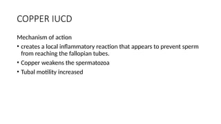 Contraceptive methods obstetric gynaecology | PPTX