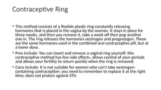 Contraceptive methods obstetric gynaecology | PPTX