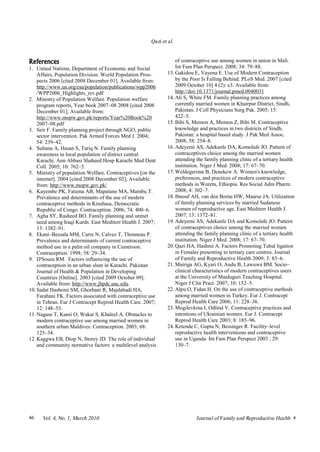Contraceptive methods & factors associated with modern contraceptives ...