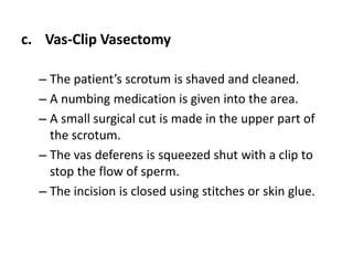 Contraceptive methods in males | PPTX | Infertility | Reproductive Health